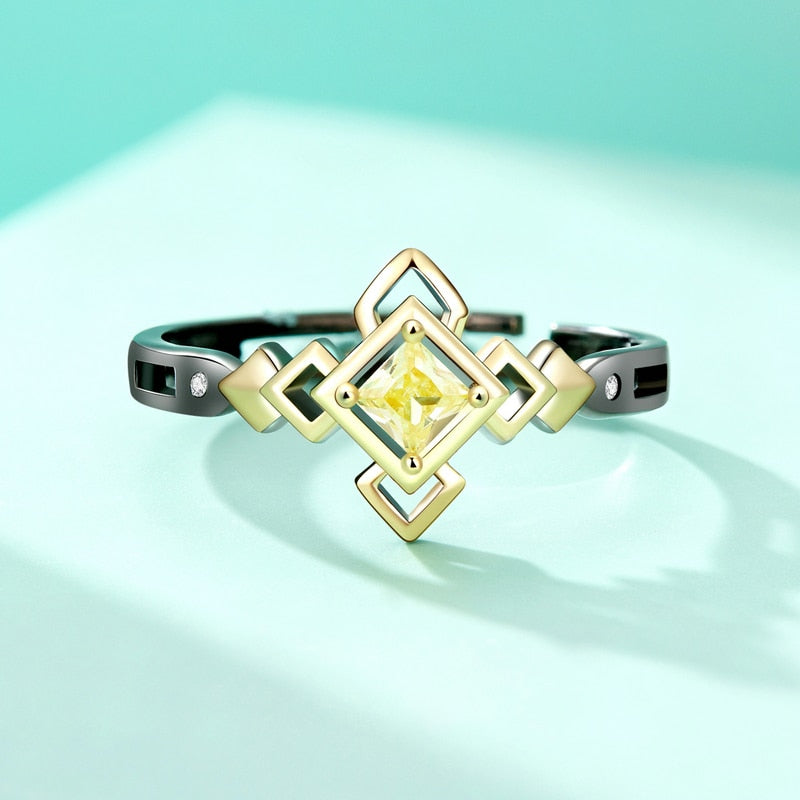 Unisex 925 Sterling Silver Genshin Impact Character Adjustable Ring ...