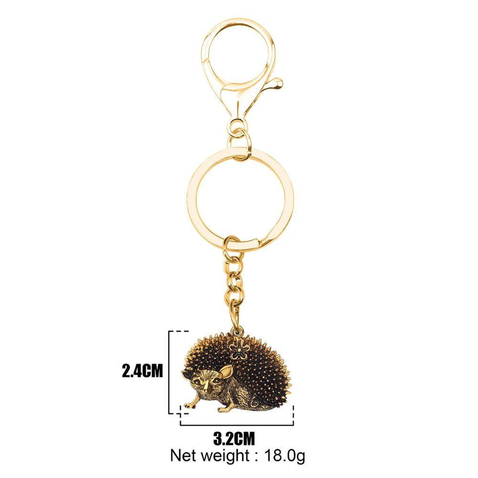 Cool Fashion Hipster Hedgehog Wild Animal Alloy Keychain Keyring Jewel ...