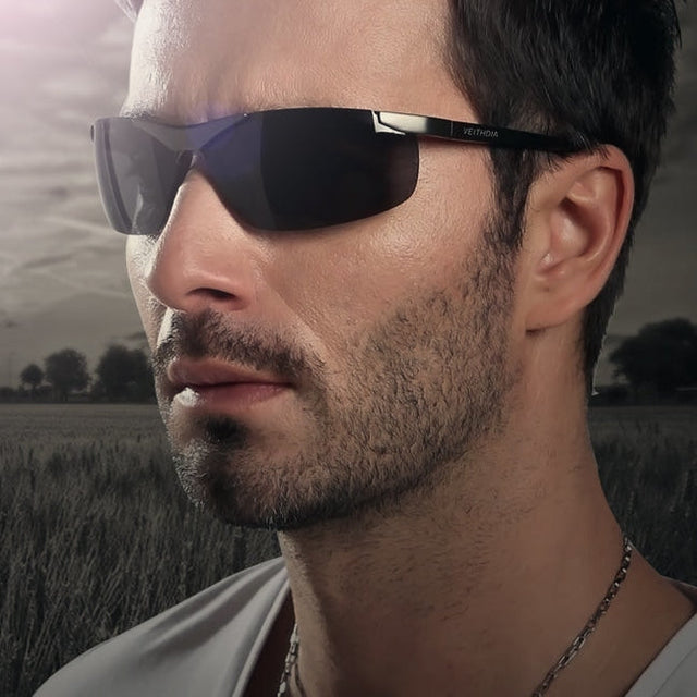 Designer Aluminum Magnesium Polarized Lens Men's Mirrored Sunglasses ...