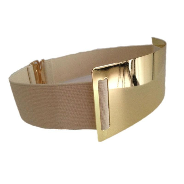 Designer Gold Silver Classy Elastic Ceinture Women's Belts in 5 Colors ...