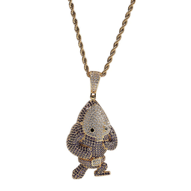 Men's Hip Hop Cartoon Patrick Star Ghost Demon Dragon Pendant Necklace ...