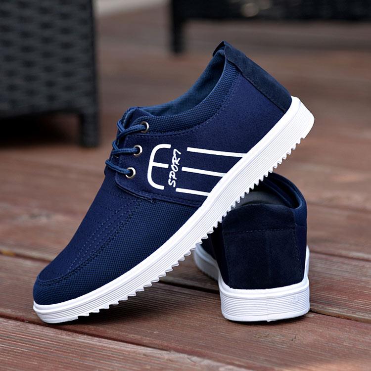 Luxury Fashion Casual Breathable Flat Canvas Basic Shoes for Men ...