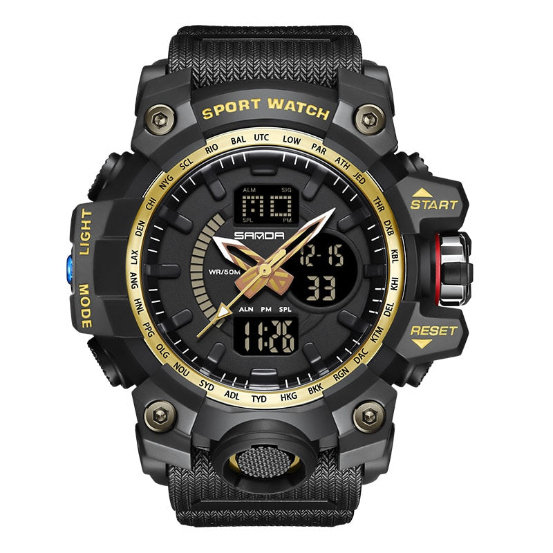 Luxury Round Waterproof Sports Military Quartz Wristwatch for Men ...