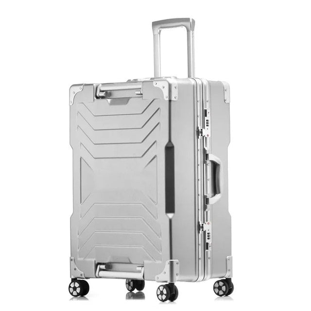 Men and Women Aluminum Frame Rolling Luggage Trolley Suitcase ...