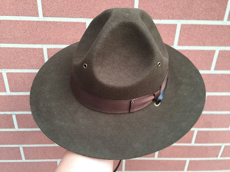 Men's US Military Campaign Drill Sergeant Wool Mountie Ranger Hat ...