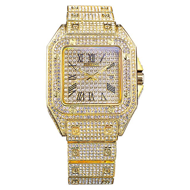 Men's Waterproof Luminous Push Button Hidden Clasp Quartz Wristwatch ...