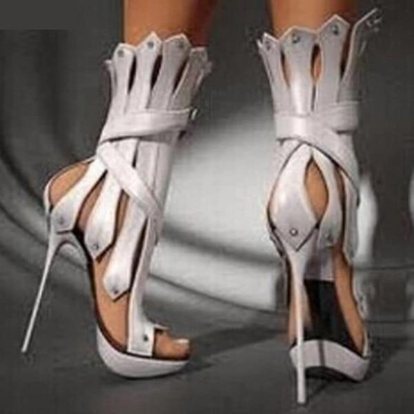 Unique Women's Cut-outs Patchwork Thin High Heel with Multicolor Optio ...