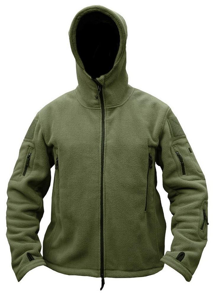 Winter Airsoft Military Fleece Tactical Thermal Hooded Jacket Coat ...