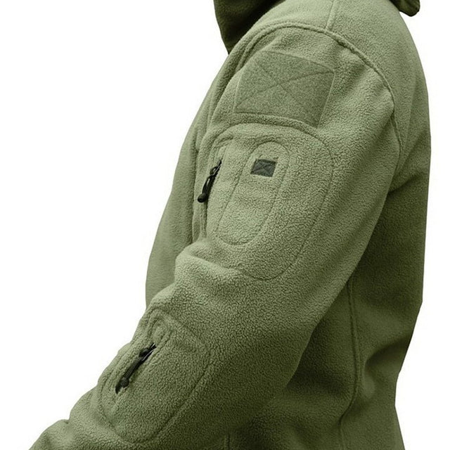 Winter Airsoft Military Fleece Tactical Thermal Hooded Jacket Coat ...