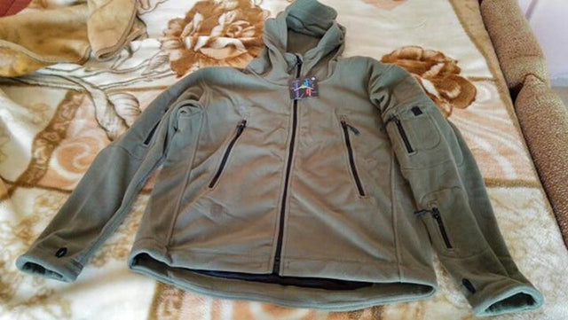 Winter Airsoft Military Fleece Tactical Thermal Hooded Jacket Coat ...
