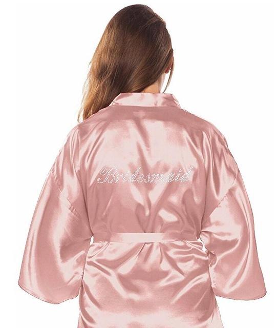 Women's White Satin Mini Night Bathrobe Wedding Bride Dress Robe Sleep ...