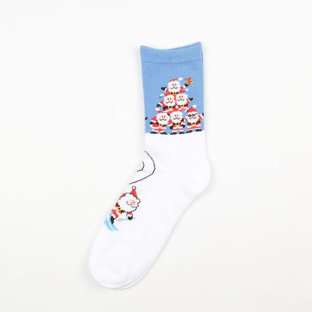 Year Santa Claus Christmas Snow Cotton Long Unisex Socks – GeraldBlack.com